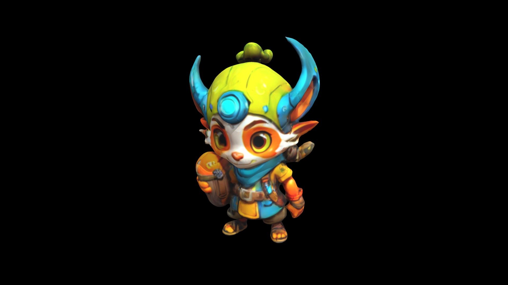 a drawing of a cartoon character with the nam - Download Free 3D model ...