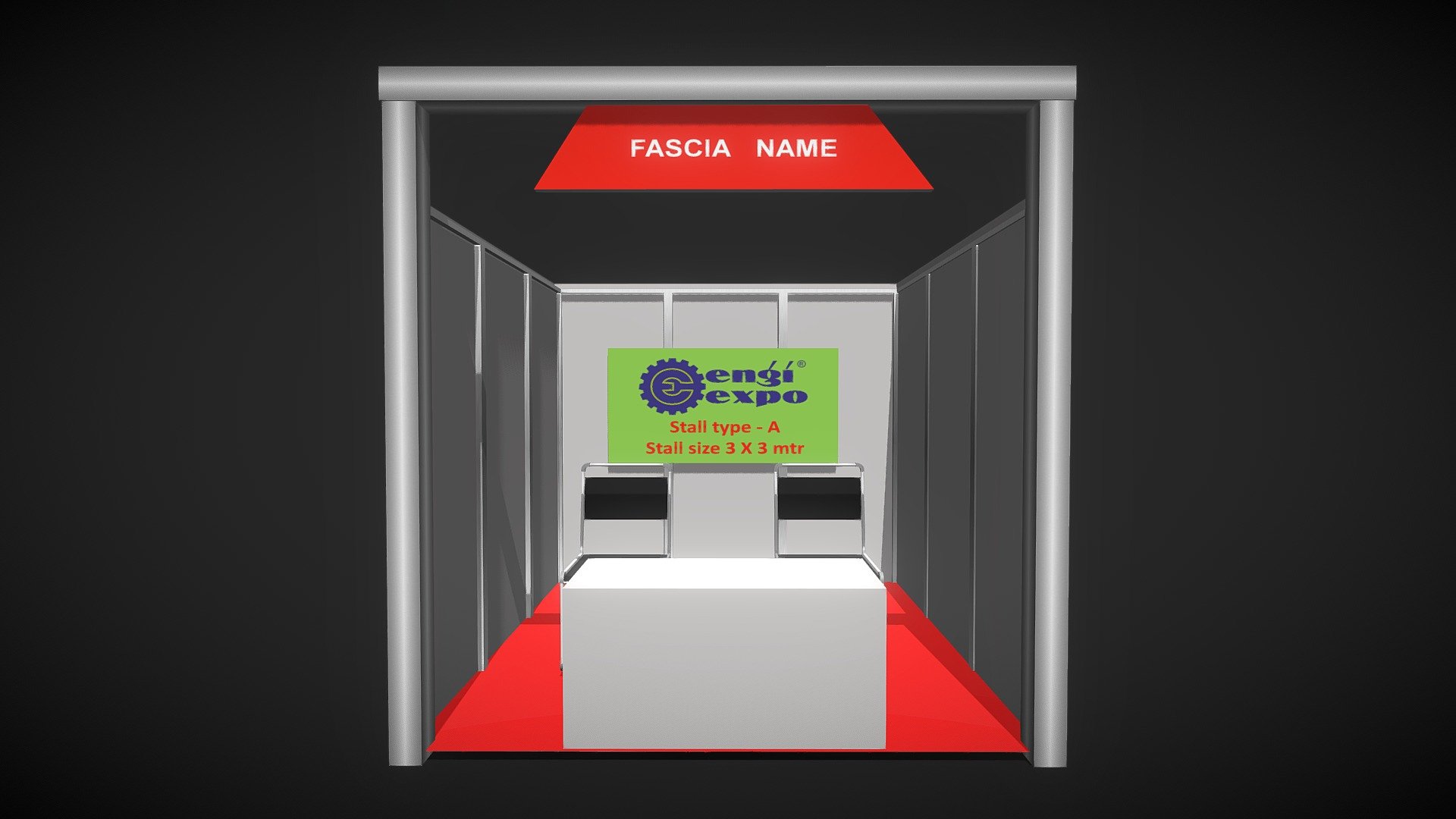 Engi Expo Stall type A 3x3 - 3D model by AR World (@ARworld) [2f79d9c ...