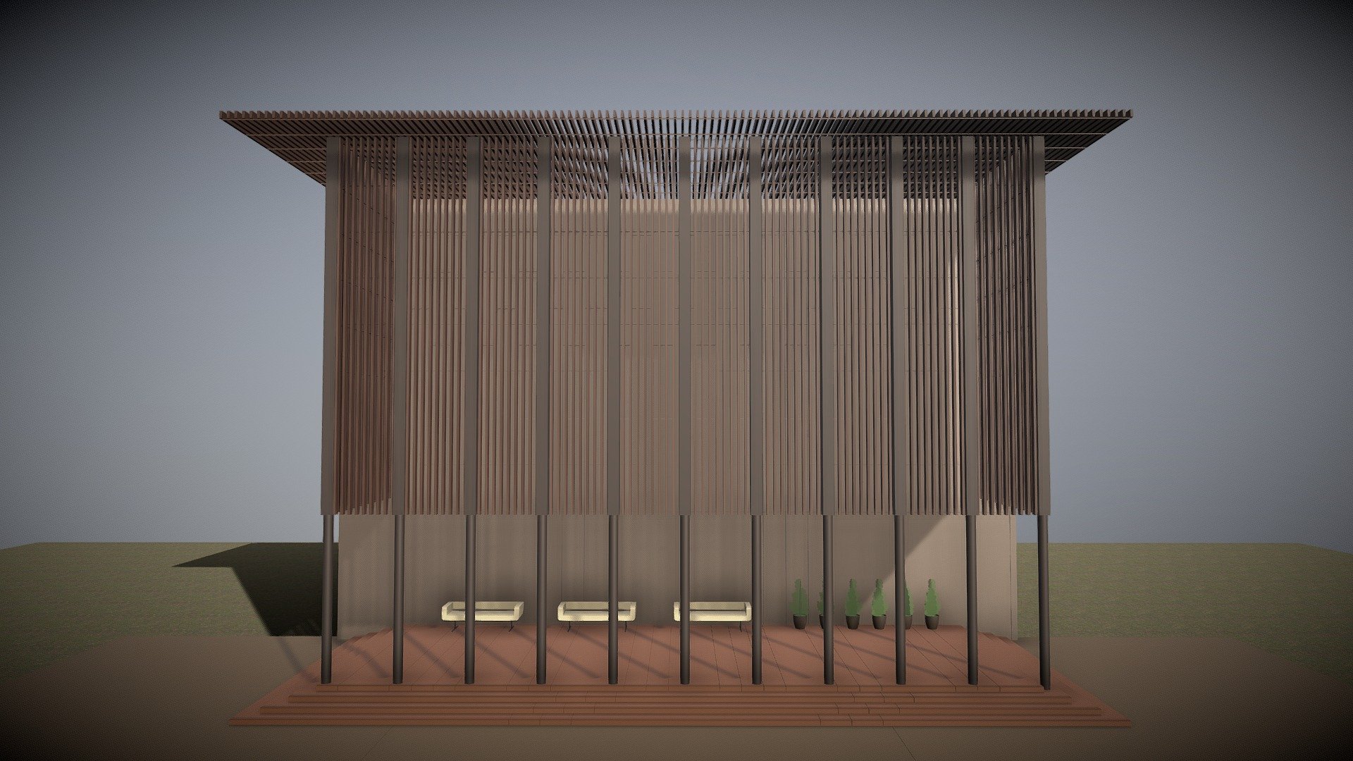 Pavilion 2347 - Buy Royalty Free 3D model by Jinda (@jindaarch ...