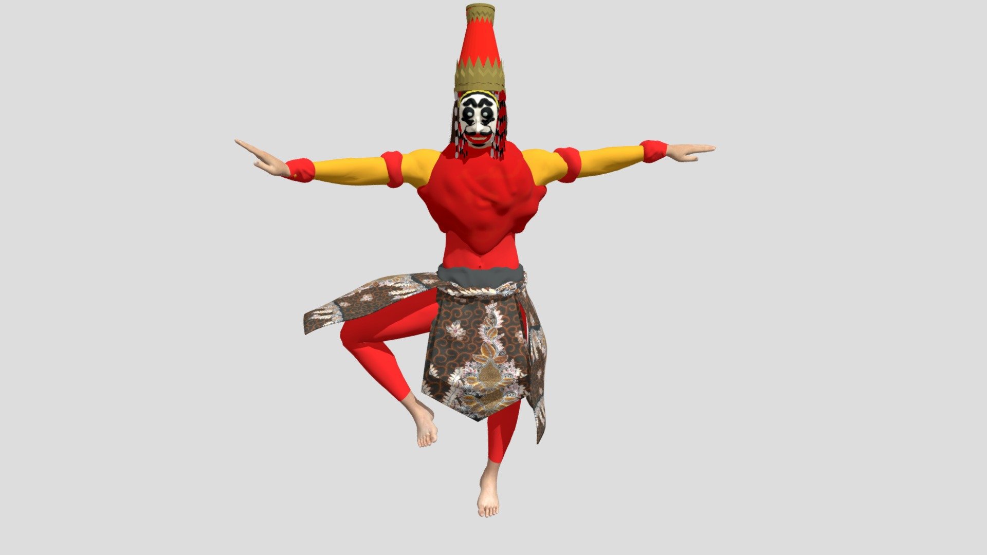 Topeng Kona Bondowoso - 3D model by Haris.Fallin [2f90837] - Sketchfab