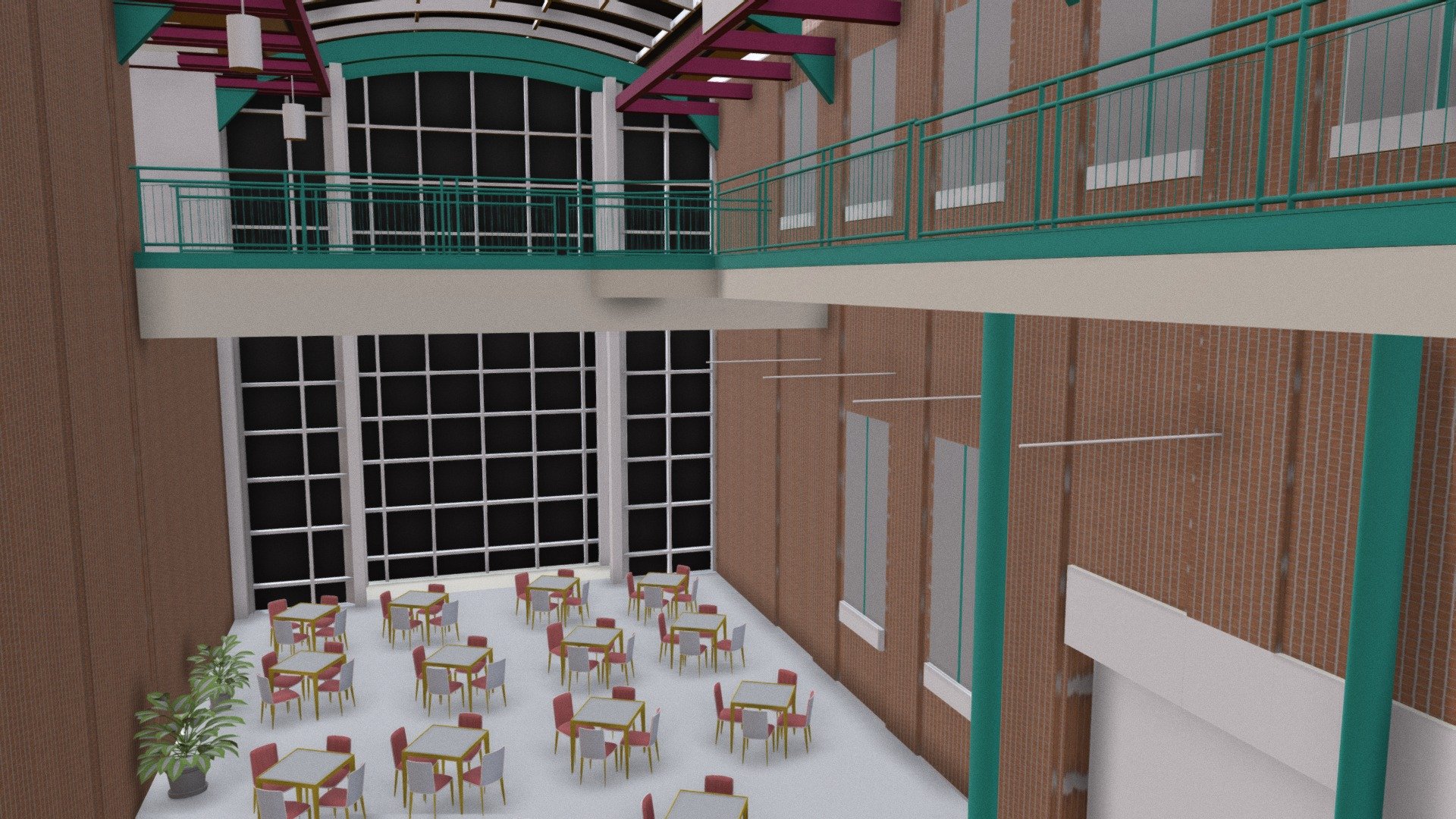 Newell Simon Atrium - 3D model by paul e greenway (@PaulGreenway ...