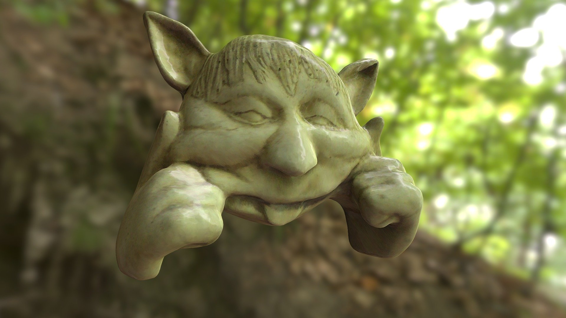 Ceramic cheeky wall troll sculpture - 3D model by TheDarkSunProject ...