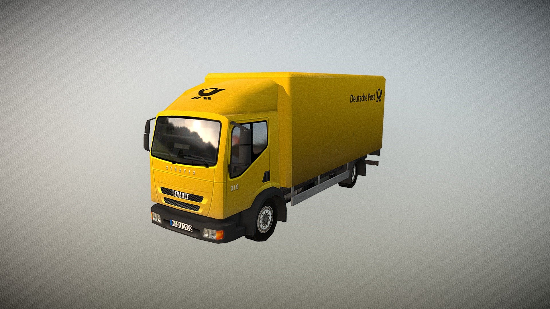 Deutsche Post - Truck - 3D model by Gruny (@grunystudio) [2f93765 ...