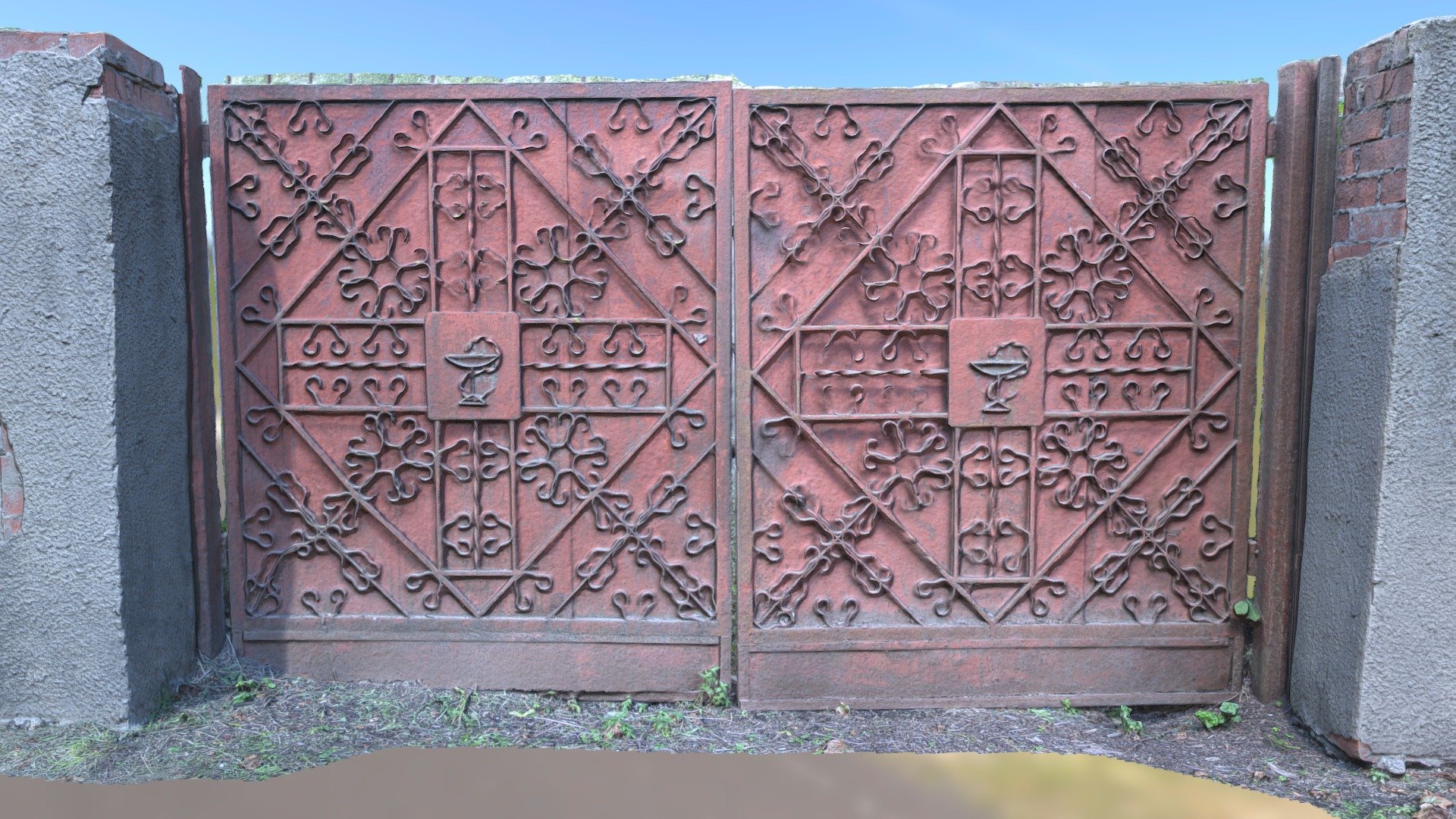 Soviet Metal Gate with Walls - Buy Royalty Free 3D model by Abandoned ...