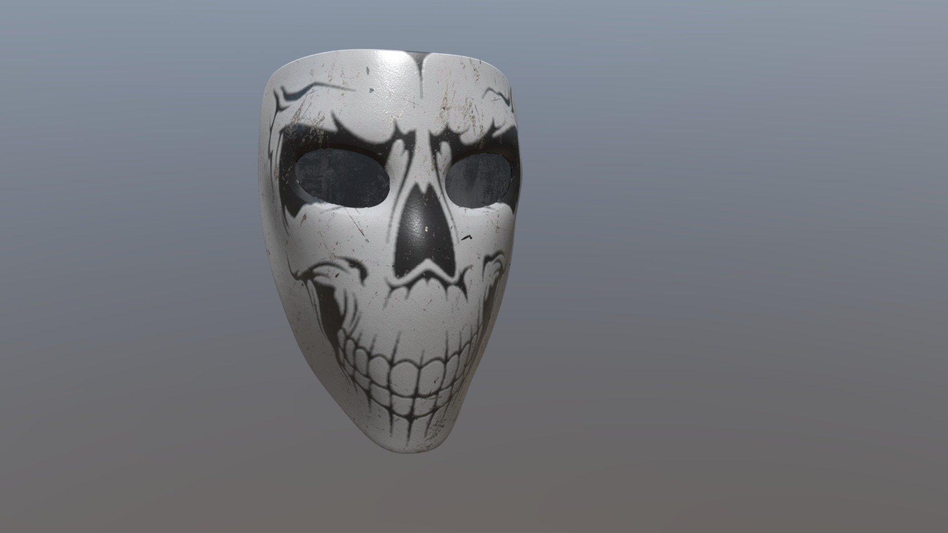Worn Painted Metal Mask - 3D model by somberking [2f966b2] - Sketchfab