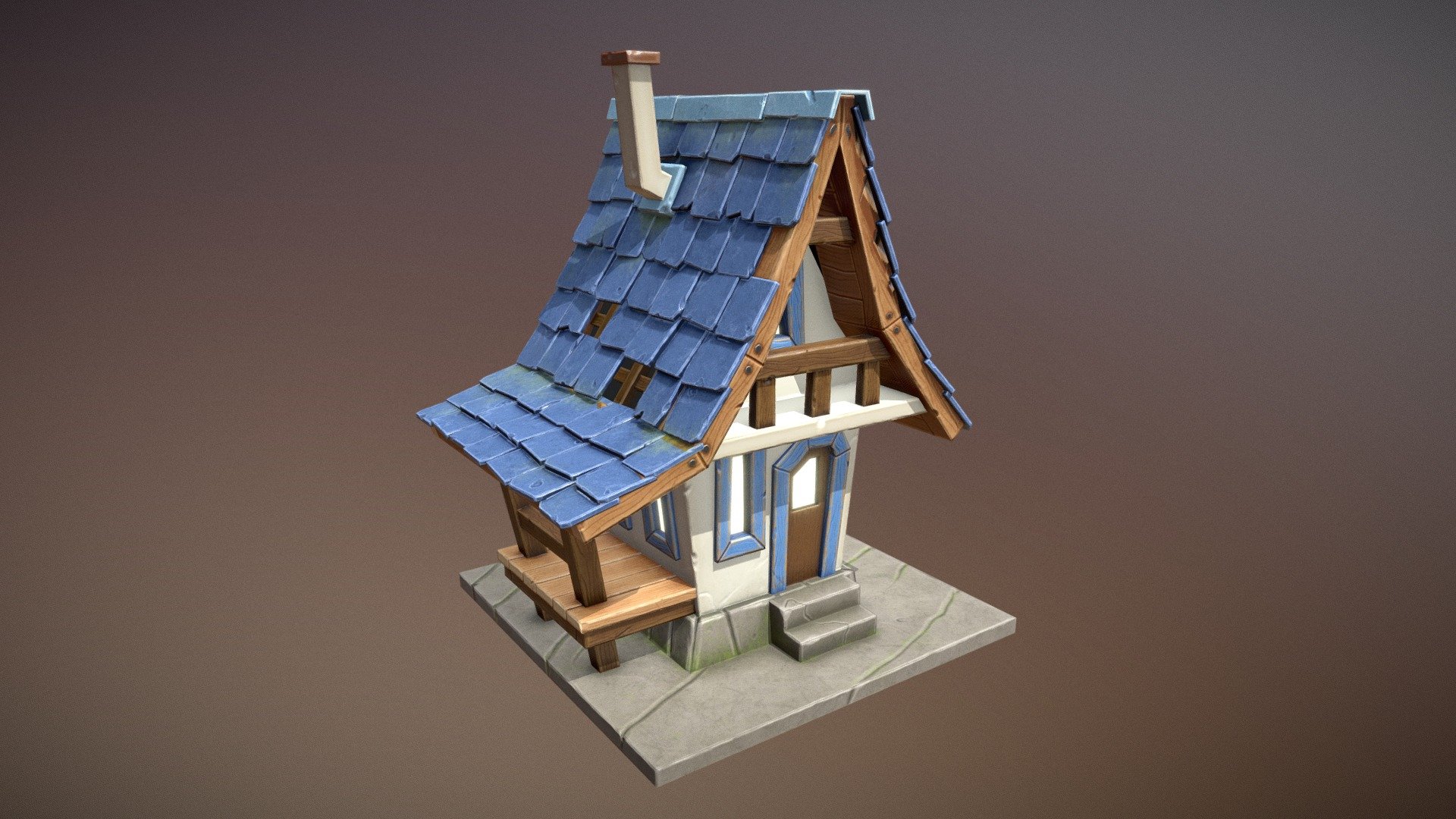 Stylized House Concept - 3D model by Mariapomilio3d [2f999e6] - Sketchfab