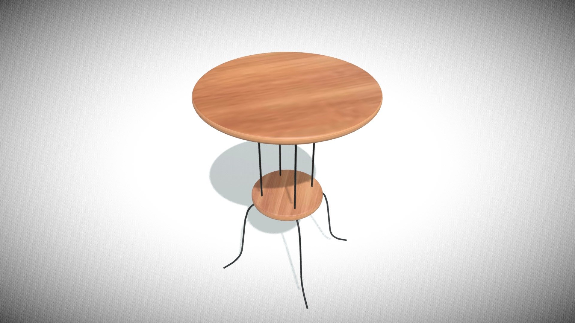 Circular Wooden Table - Download Free 3D model by OWL (@owl06) [2f9a3c7 ...