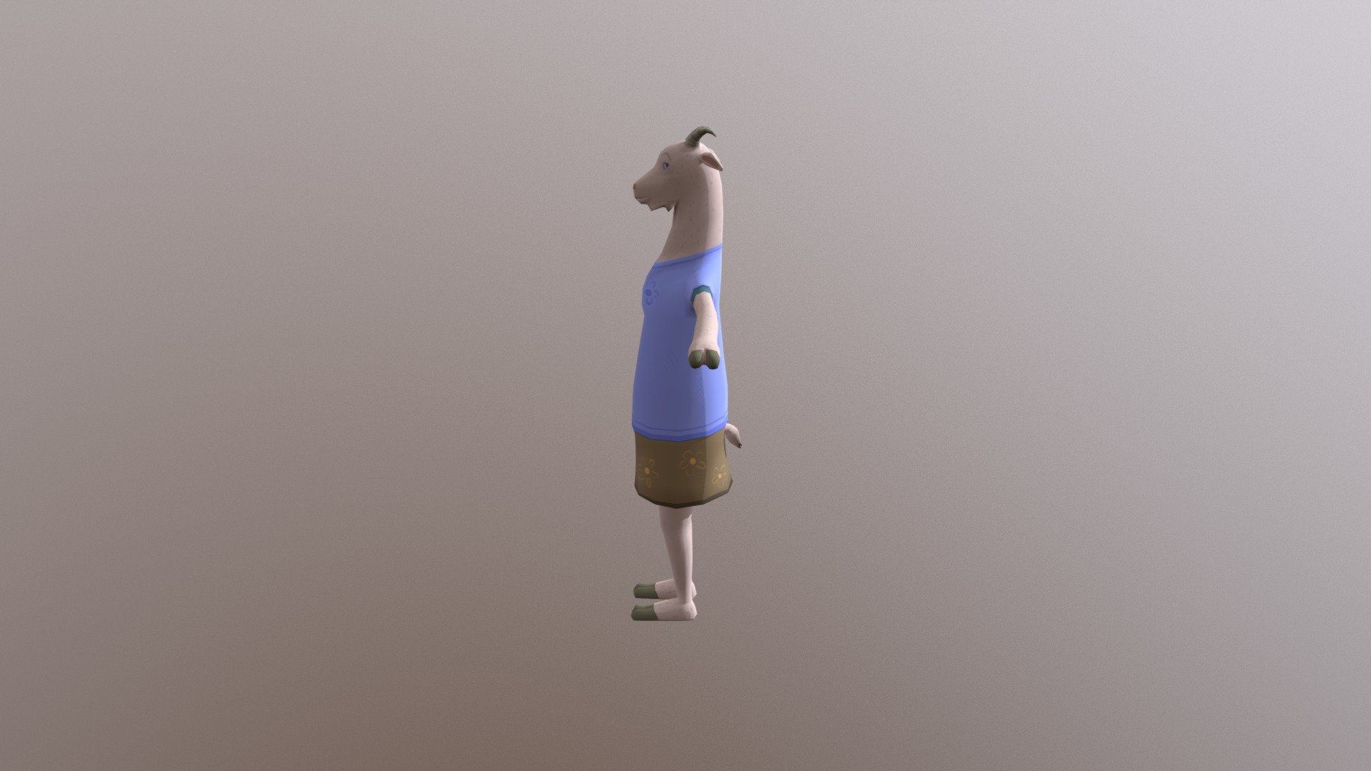 Goat Girl - 3D model by Mike Brooks (@Fish_in_a_Hat) [2f9b13f] - Sketchfab