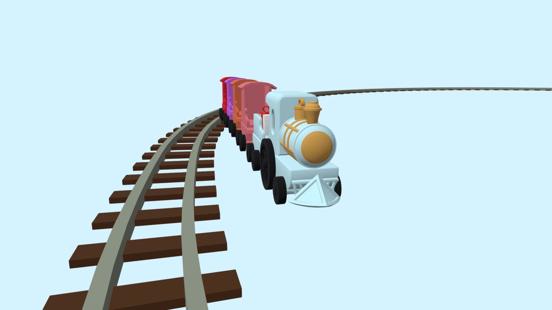 Christmas train - 3D model by hotdoghans [2f9e17d] - Sketchfab