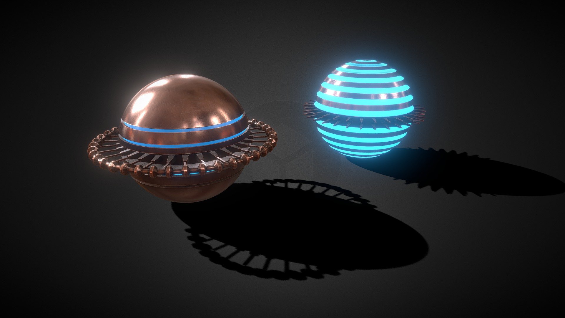 Sci- Fi Sphere Collection Metal Two (Part 01) - Buy Royalty Free 3D ...