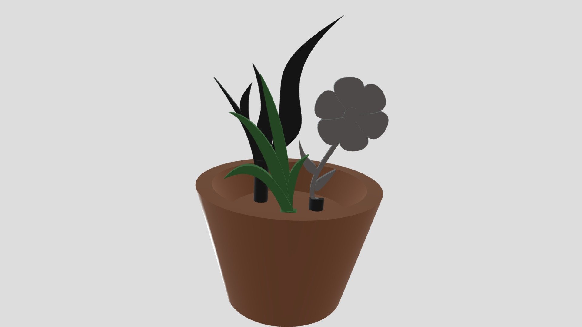 Flower Pot With Flowers - 3D model by yellowbeebee (@melaniedouglas135 ...