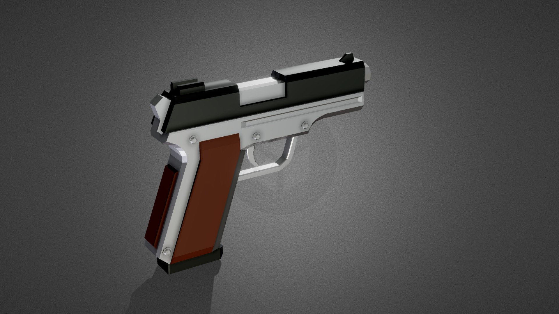 Low Poly Pistol - 3D model by xNr (@avtr331) [2fa80e3] - Sketchfab