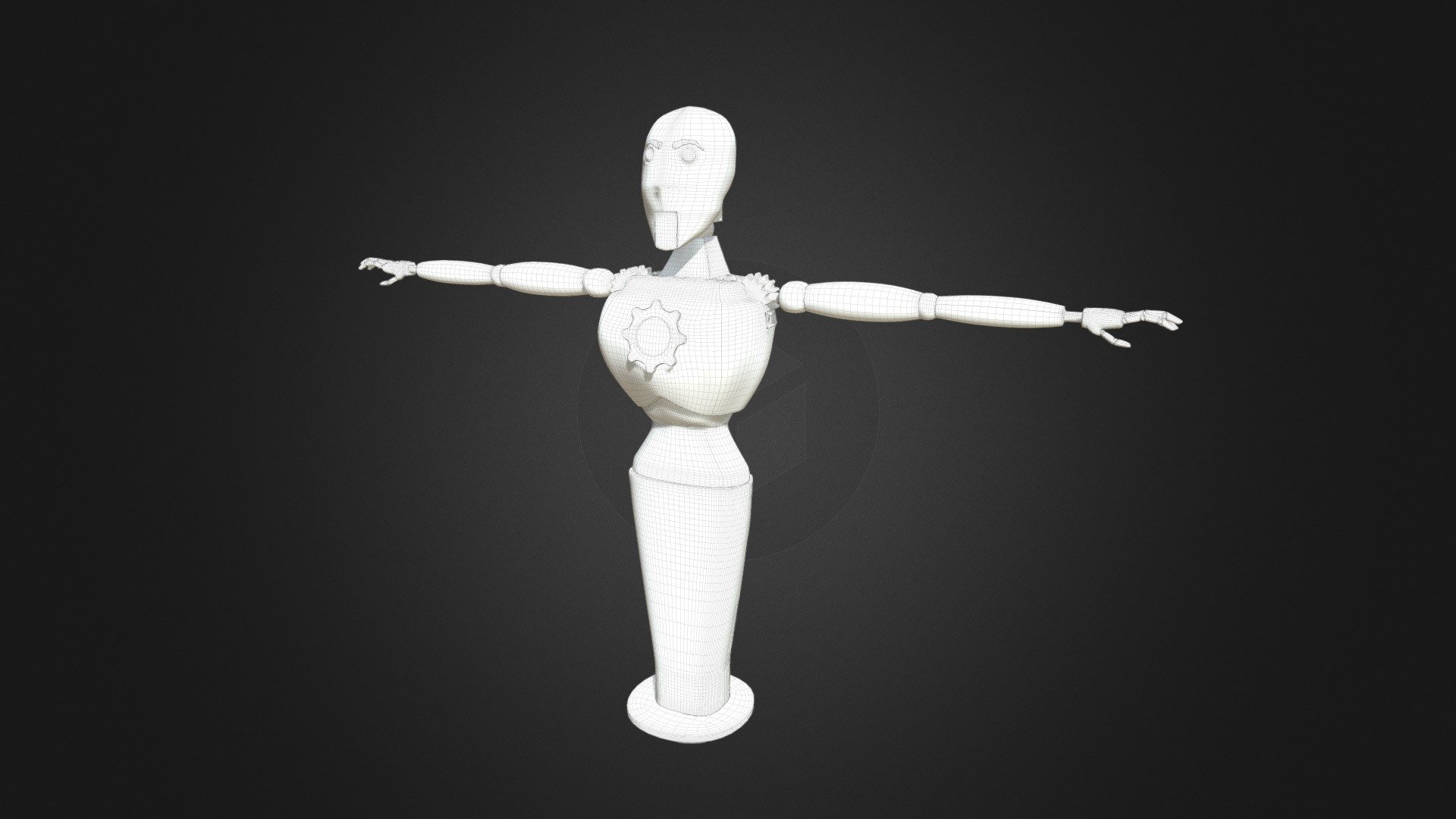 Robot Automaton Character 3d Model By Sstars [2fae138] Sketchfab