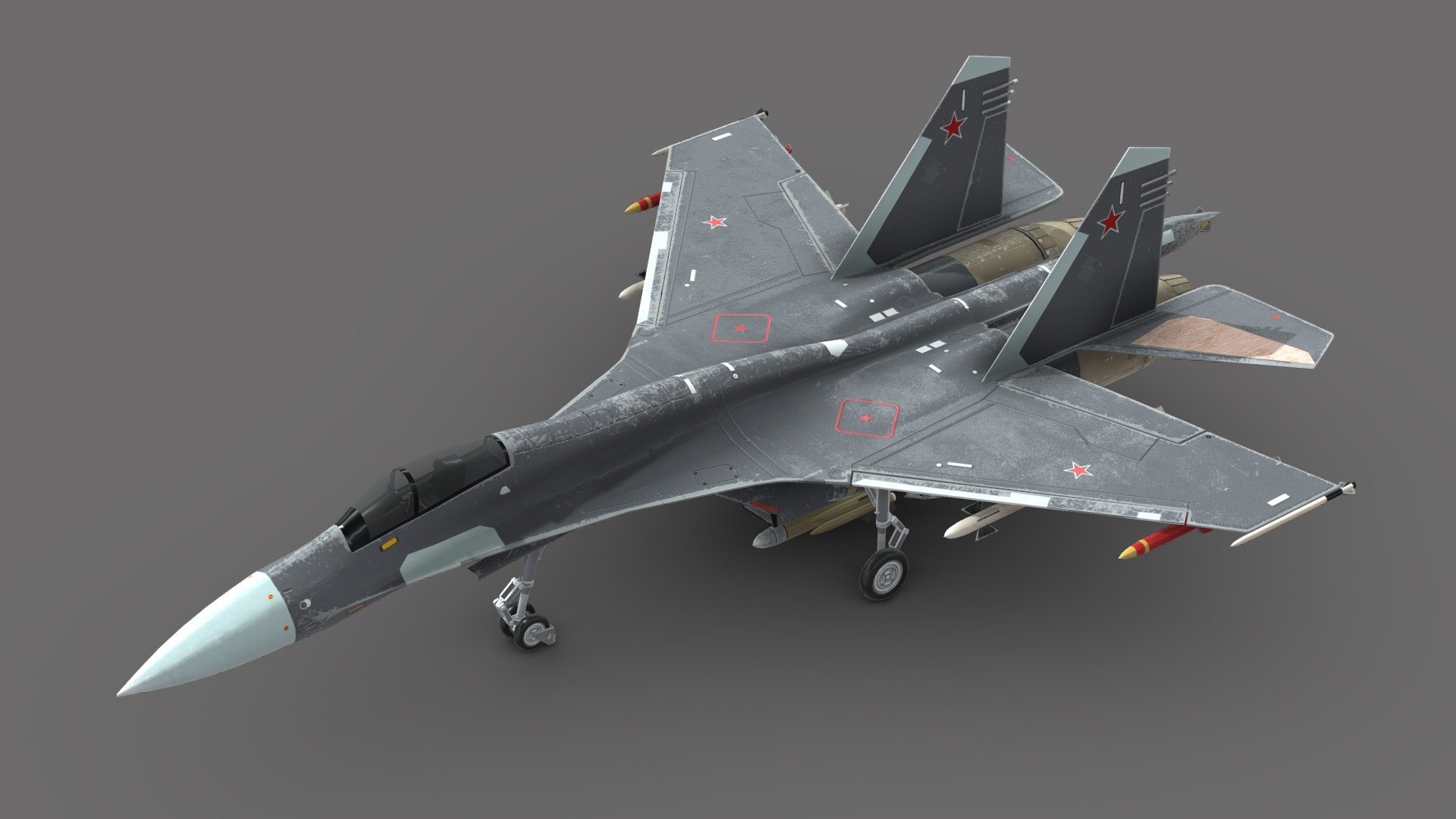 Sukhoi Su-35 - Buy Royalty Free 3D model by 1Quad (@1.Quad) [2fb2ddd ...