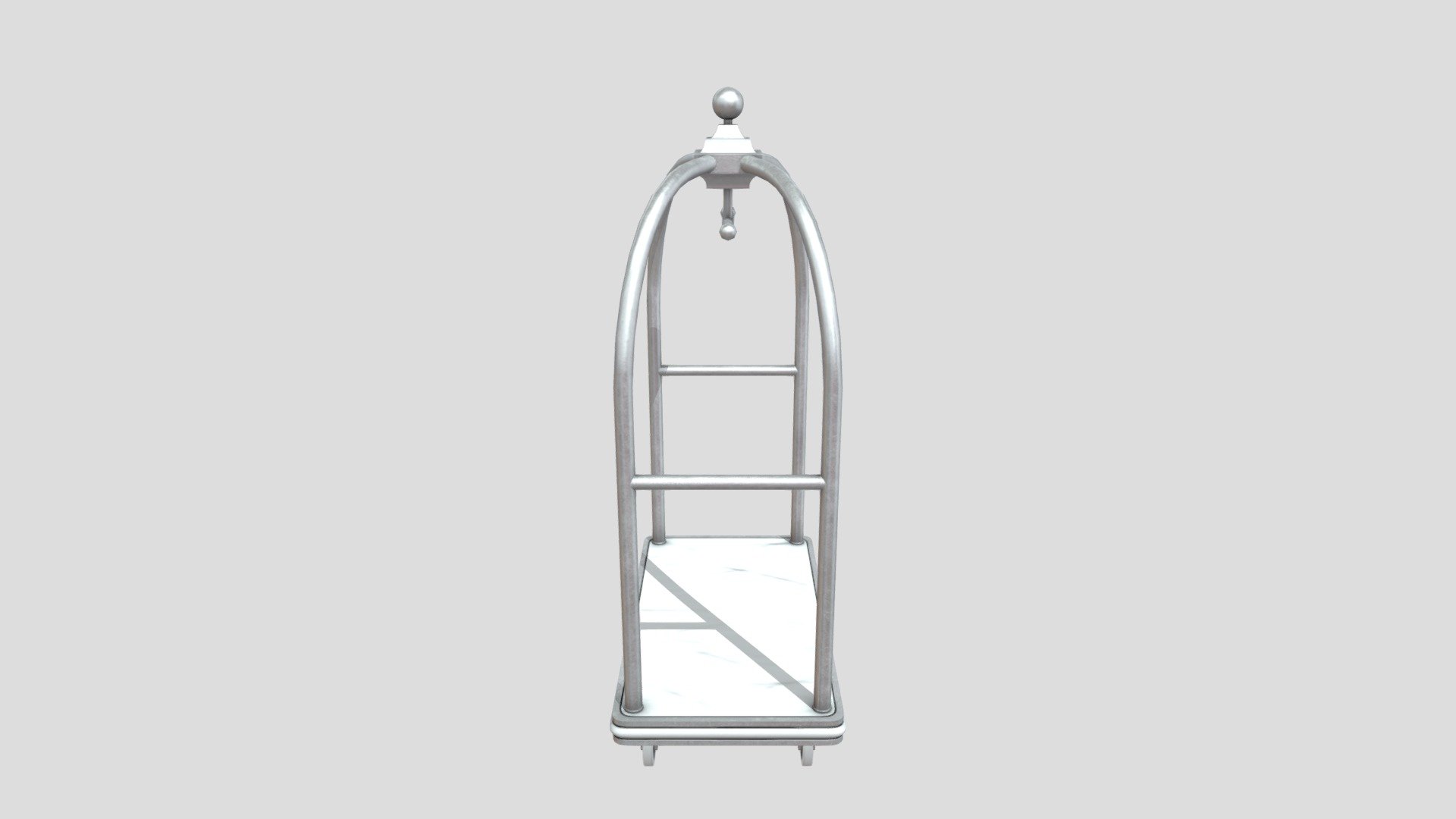 Gold_hotel_luggage_trolley_fallout_miami - Download Free 3D model by ...
