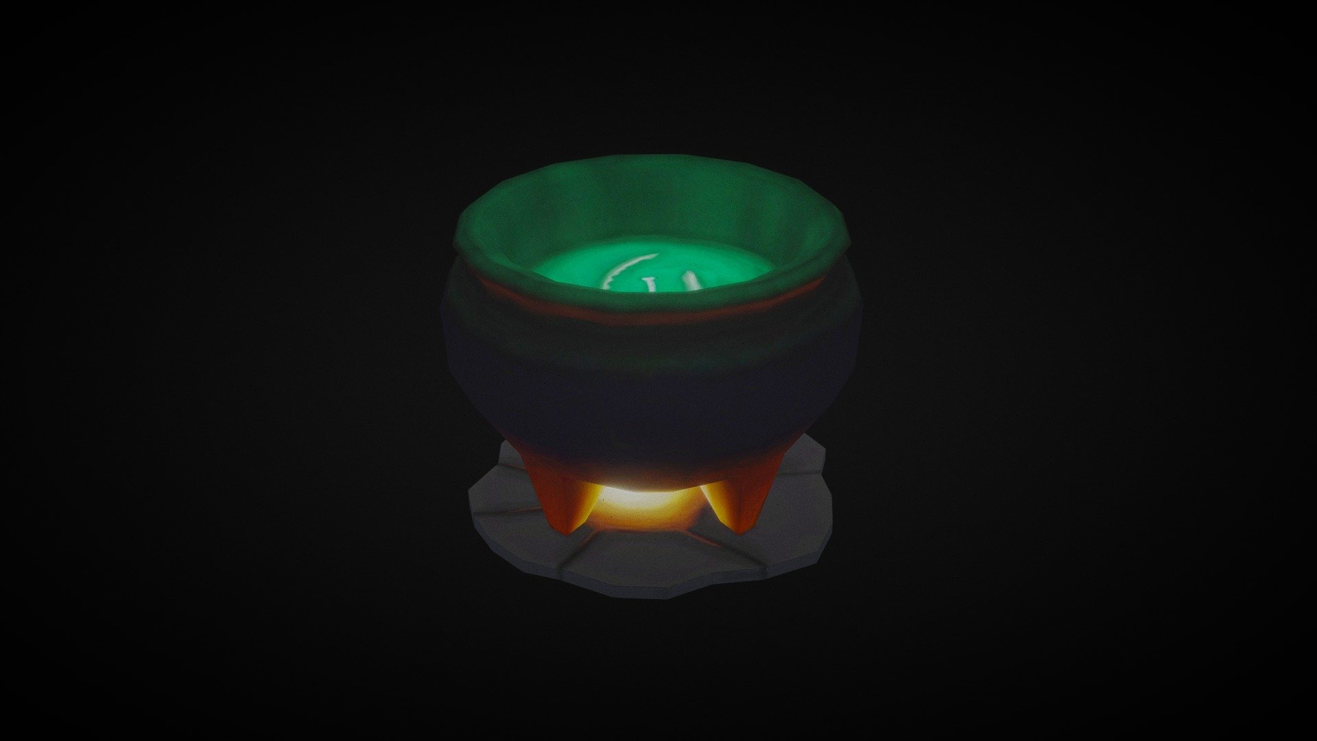 Witch`s Cauldron - Hand Painted - Lowpoly - 3D model by bozhevillya ...