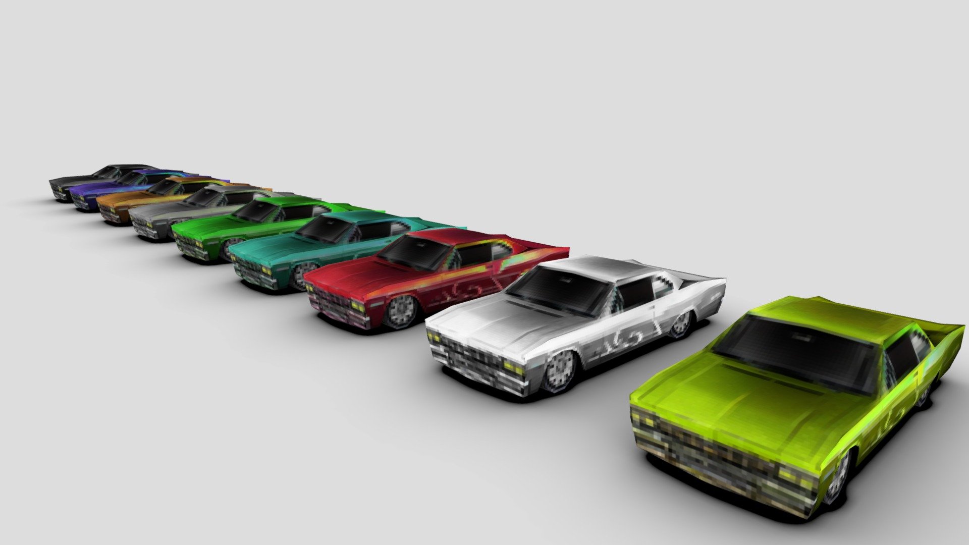PS1 Style Cars and Vehicle Collection Set Pack - Buy Royalty Free 3D ...