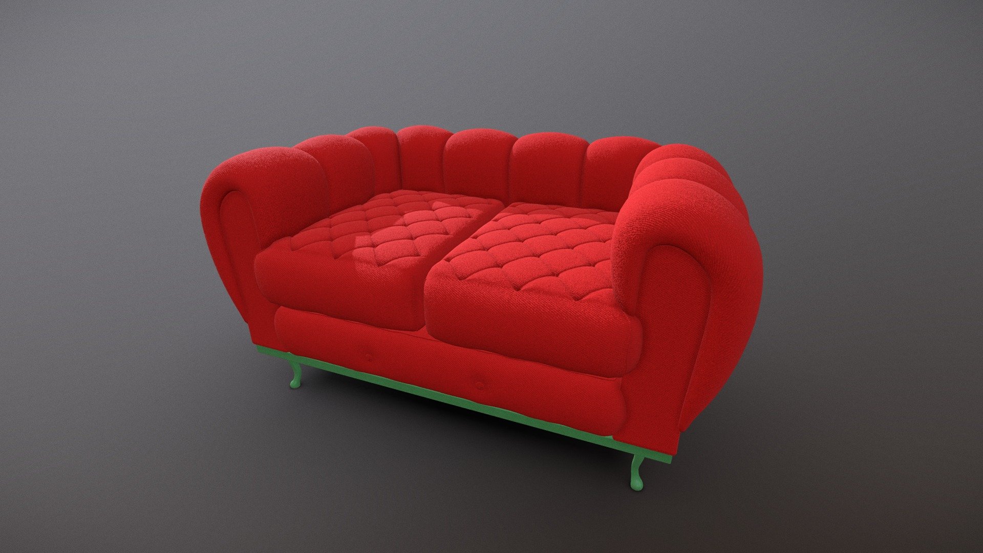 A sofa resembling a strawberry by 3DFY.ai - Buy Royalty Free 3D model ...