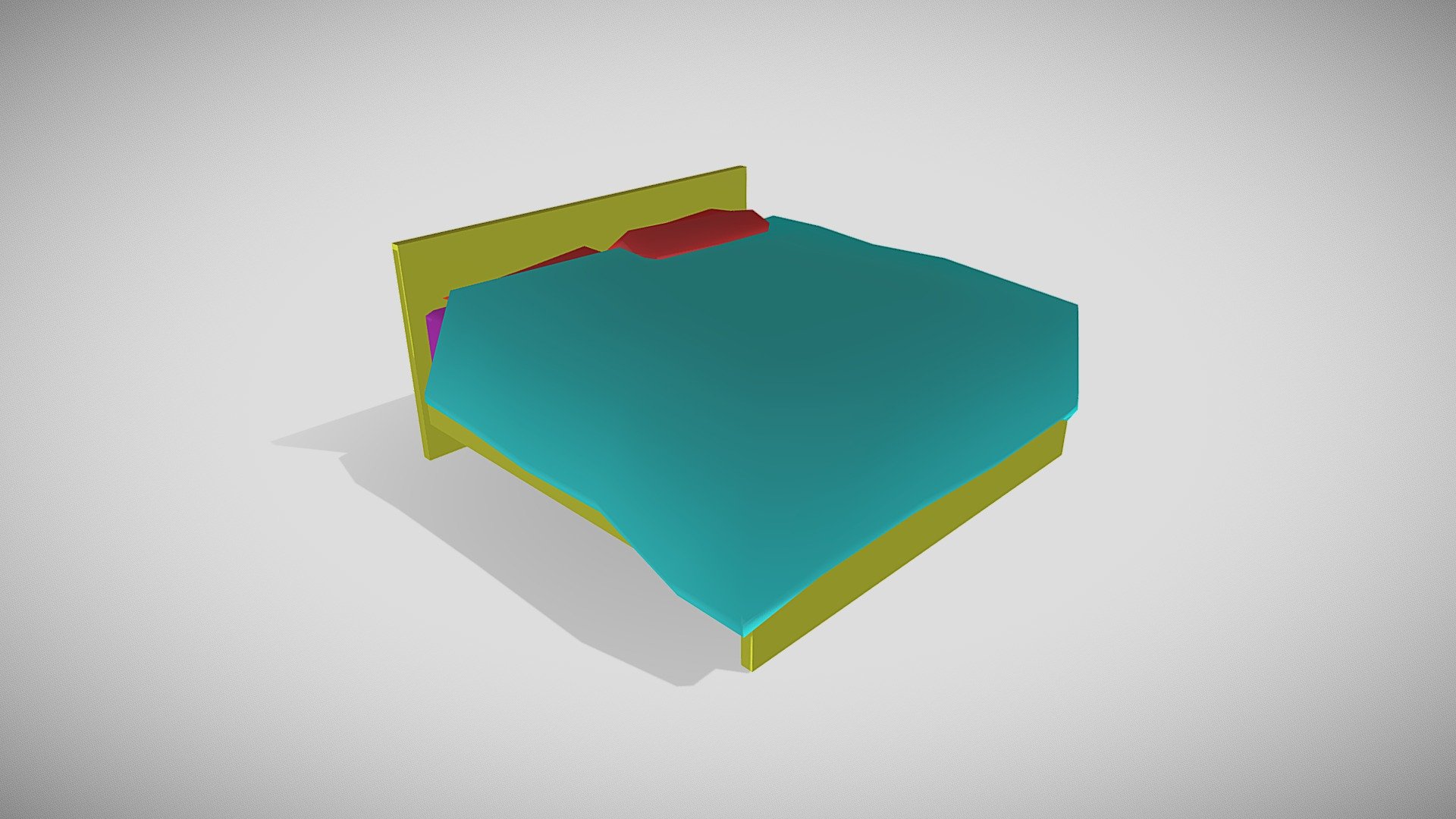 Low poly Bed - Buy Royalty Free 3D model by AssetSource [2fbc586 ...