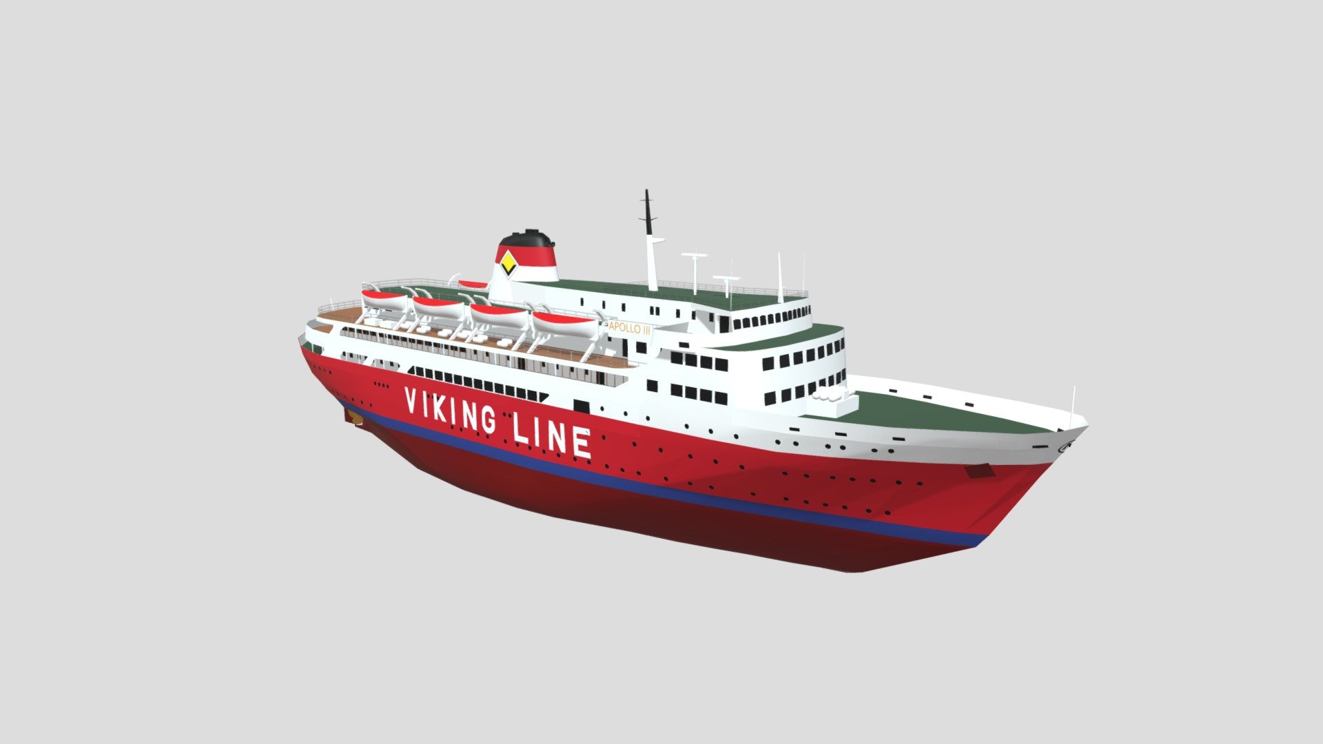 Viking Line S/S Apollo III (1959) (1976) - Download Free 3D model by ...