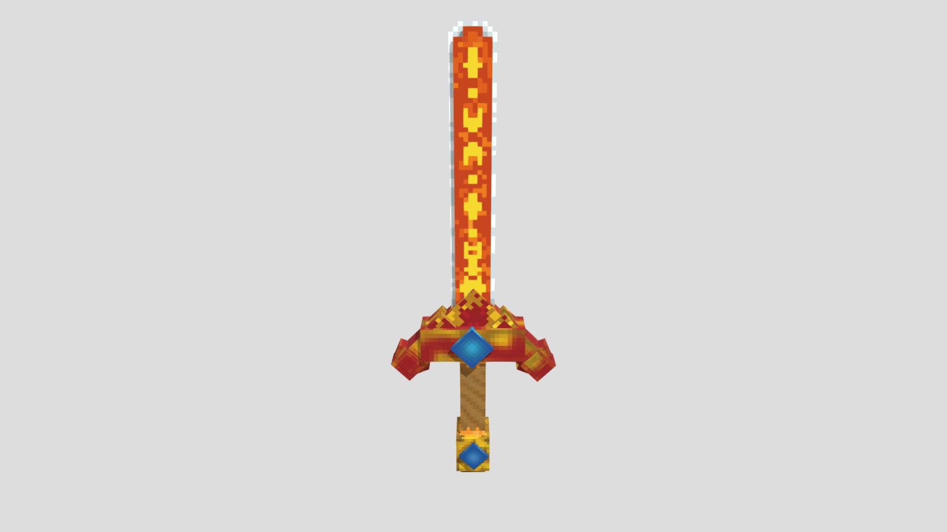 Minecraft Fire Sword - 3D model by Tissandre [2fbd7a5] - Sketchfab