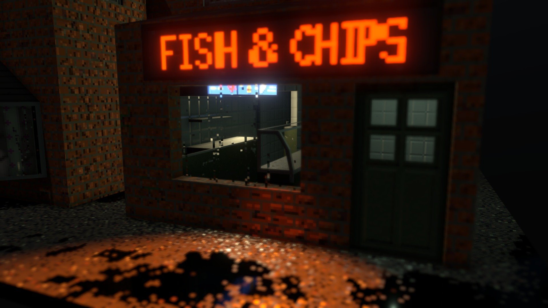 Pixel-art Chip Shop - 3D model by Alexander Kirby (@alexanderkirby ...