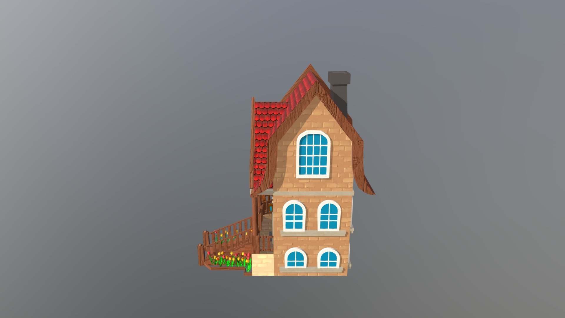 Carton city house low poly - 3D model by visualiser3dd [2fc7975 ...
