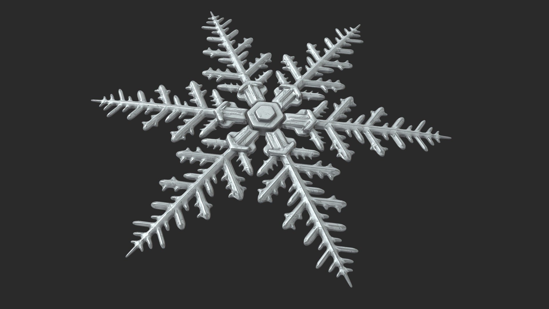 Snowflake Metallic Style 1 - Buy Royalty Free 3D model by Maksim ...