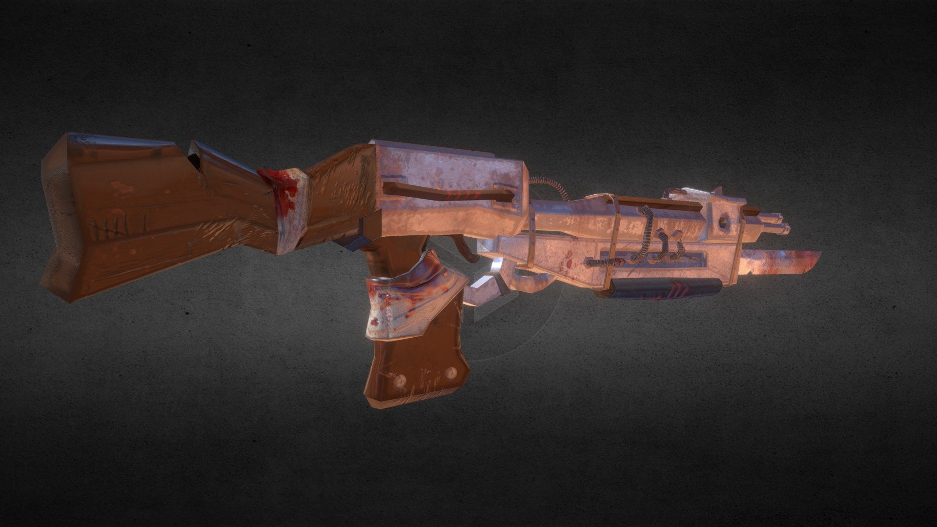 Horror cartoony shotgun bayonet - Download Free 3D model by Ann Helen ...