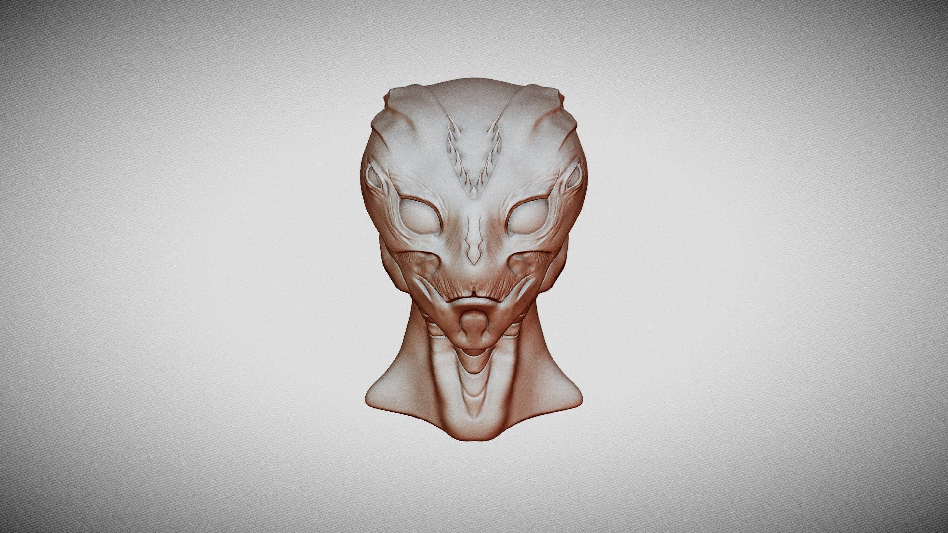 Alien Head Sculpt - 3D model by Fahd Sultan (@sfsultan) [2fcdb33 ...
