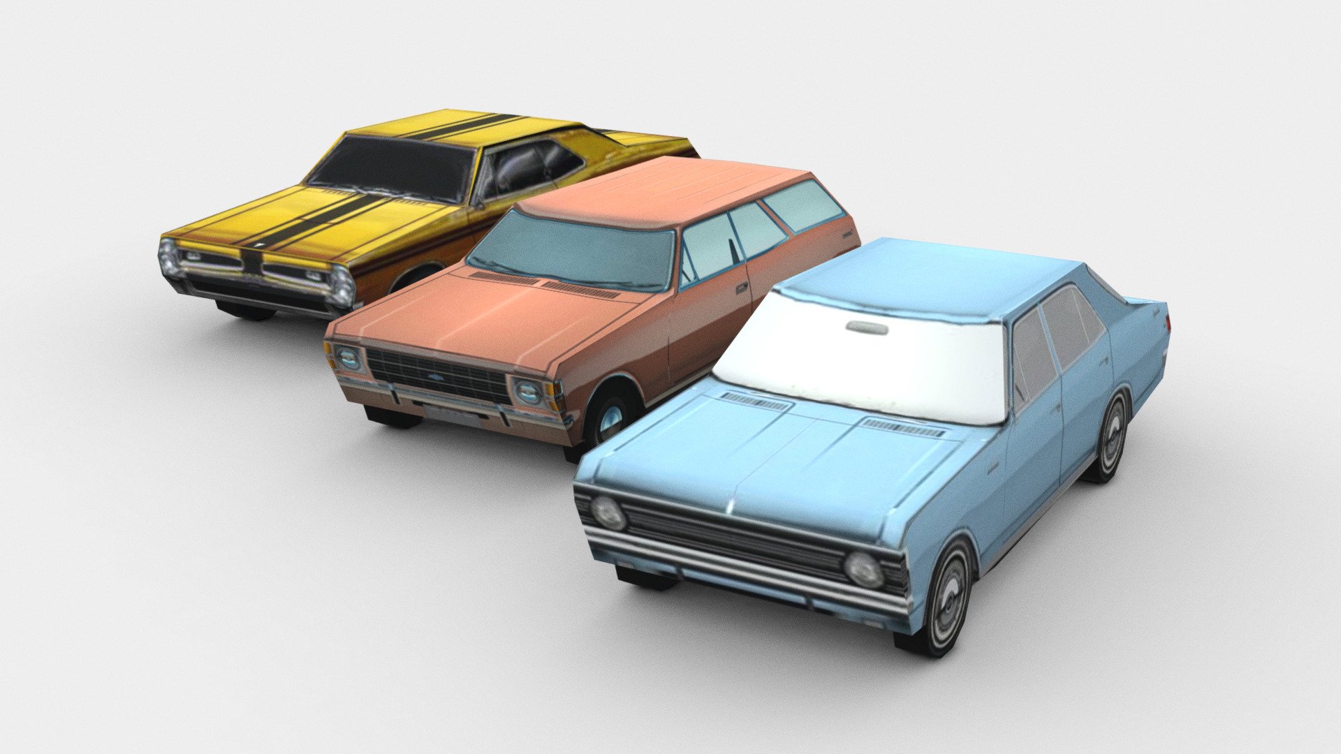 American cars - Download Free 3D model by FPSunreal [2fce524] - Sketchfab