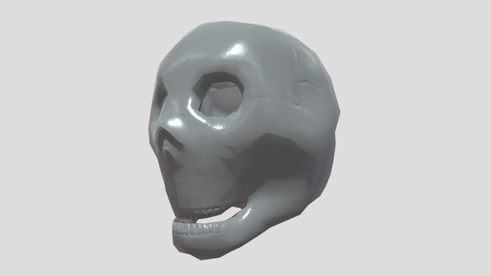 Low-poly Human skull (Blender file downloadable) - Download Free 3D ...