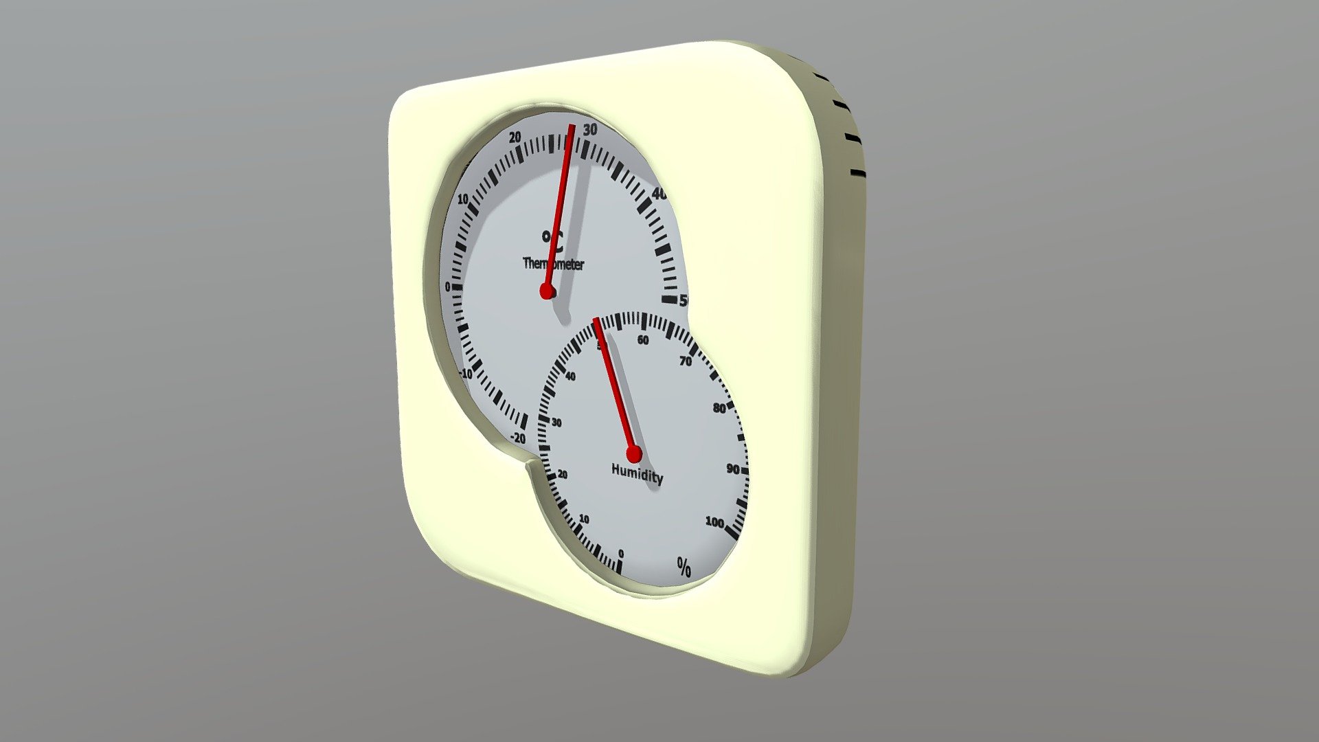 Analog Thermometer - 3D model by Ponam (@poonyamano) [2fd0bc0] - Sketchfab