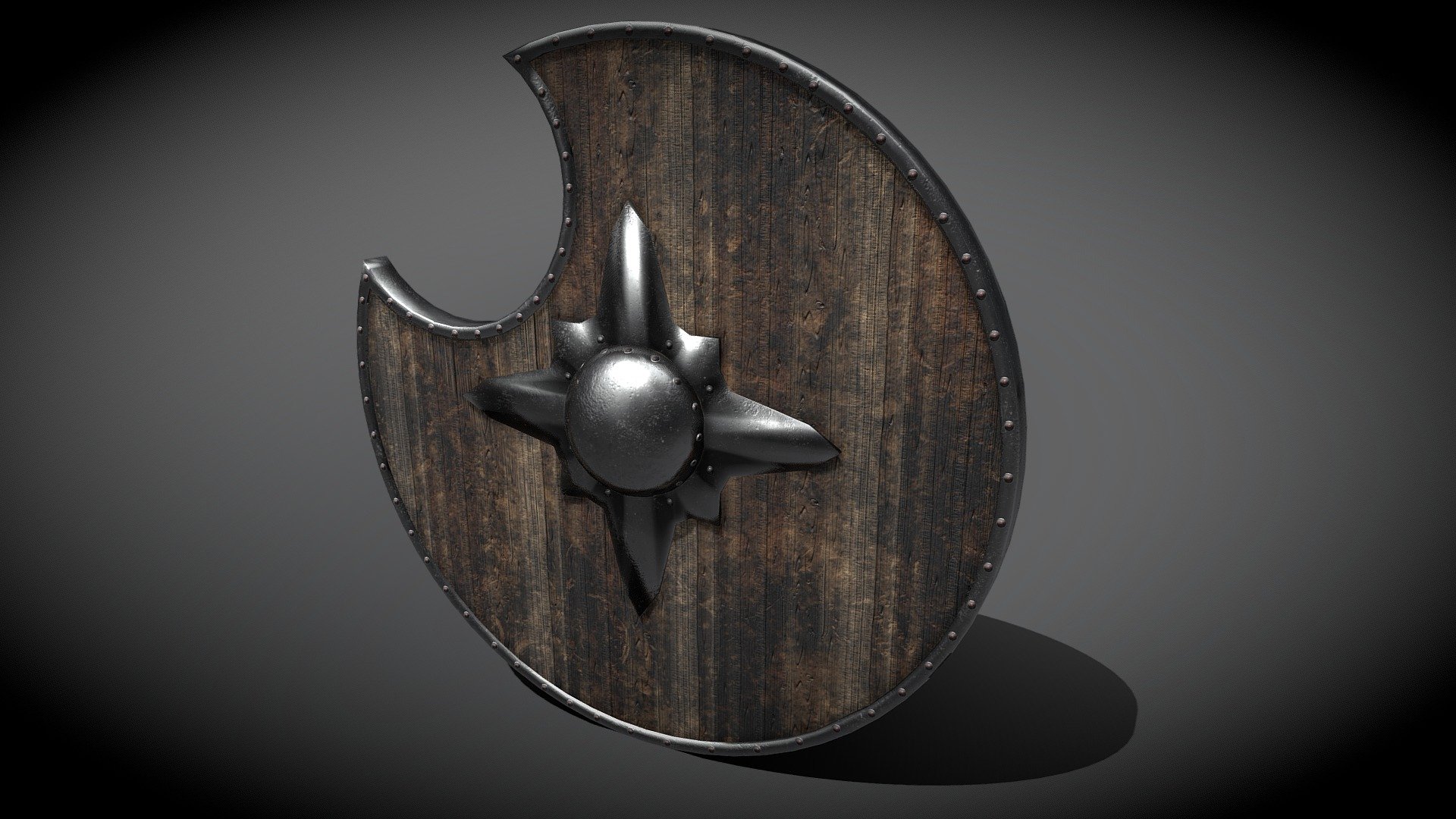 Medieval Crescent Shield (Free) - Download Free 3D model by wolfgar74 ...