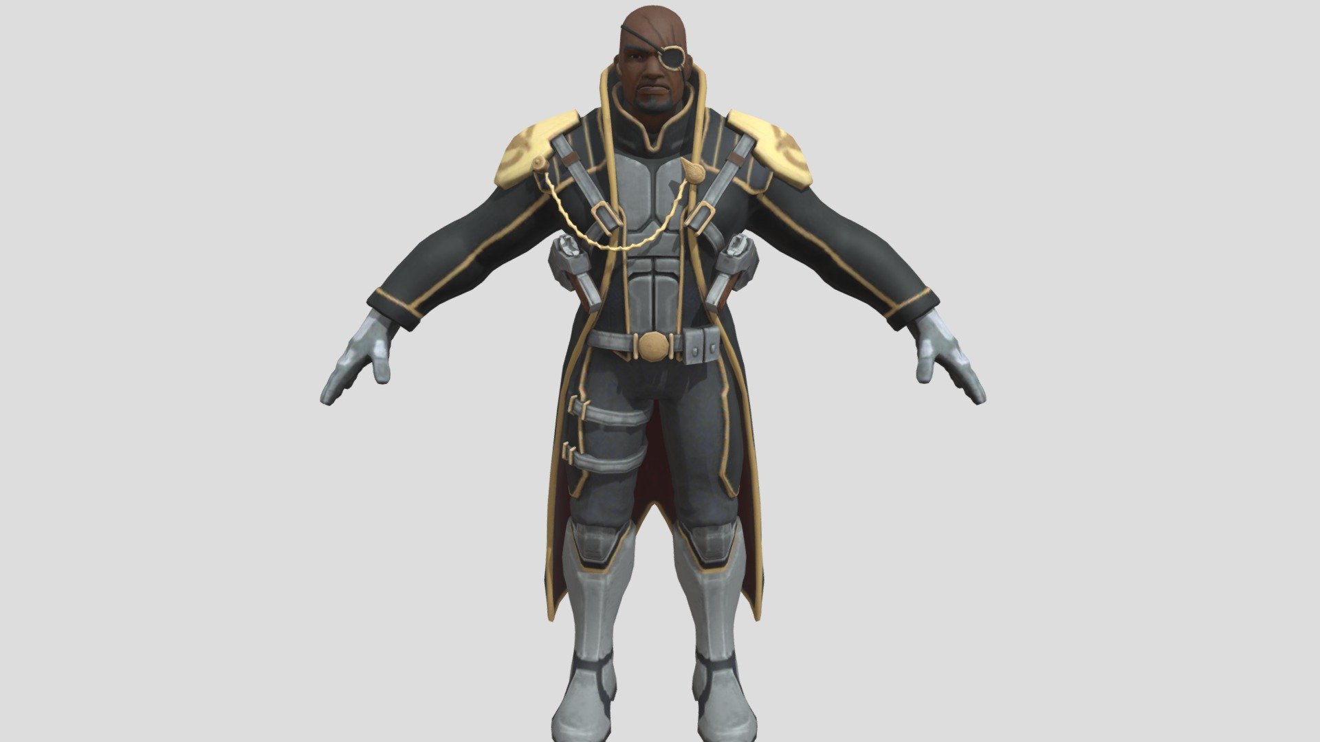 Nick Fury(Textured)(Rigged) - Download Free 3D model by 3D MODELS ...