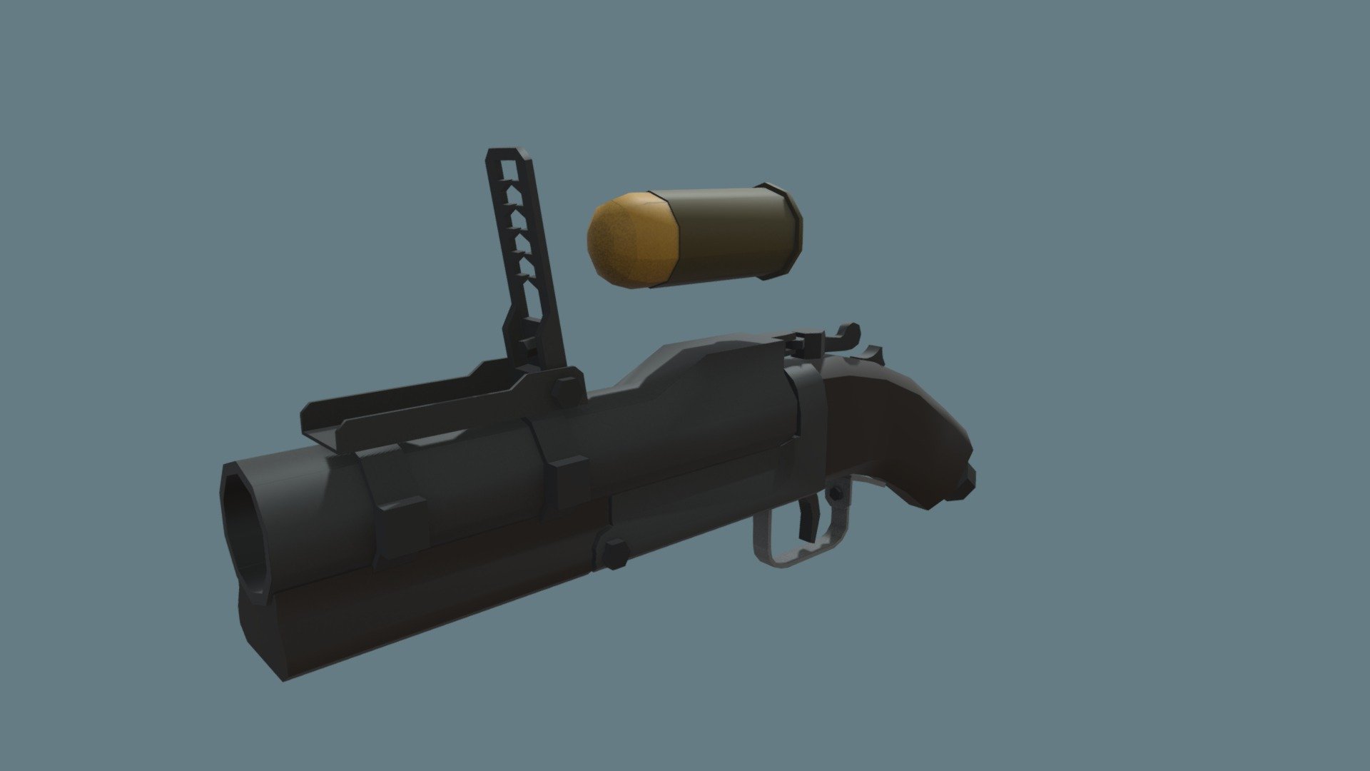 Low Poly Grenade Launcher Pistol - 3D model by LowPolyCount ...