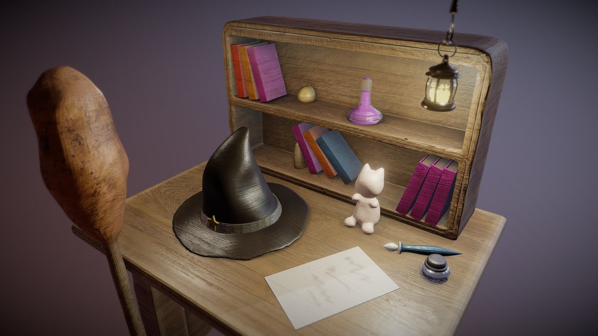 Little witch's desk - Download Free 3D model by Fumiya Funatsu ...