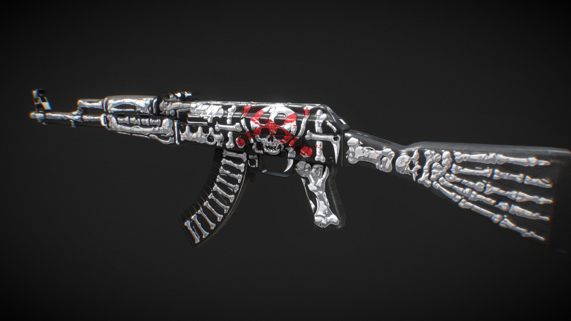 AK47 | Bone Hunter - 3D model by RareKidz [2fe31cc] - Sketchfab