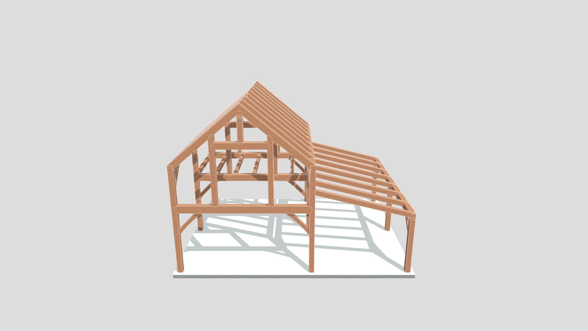 30x24 Timber Frame Cabin (25634) - 3D model by BIGWOOD [2fe9d73 ...