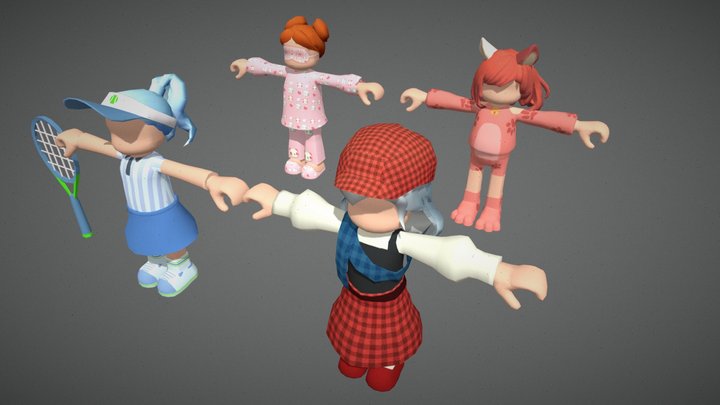 Chibi-character 3D models - Sketchfab