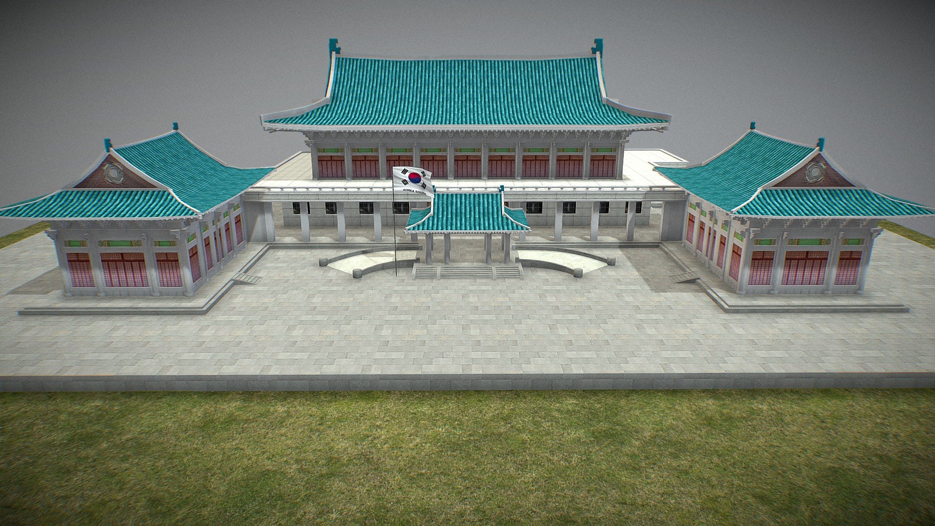 Cheong Wa Dae - 3D model by Zhang Shangbin (@zhangshangbin1314159 ...