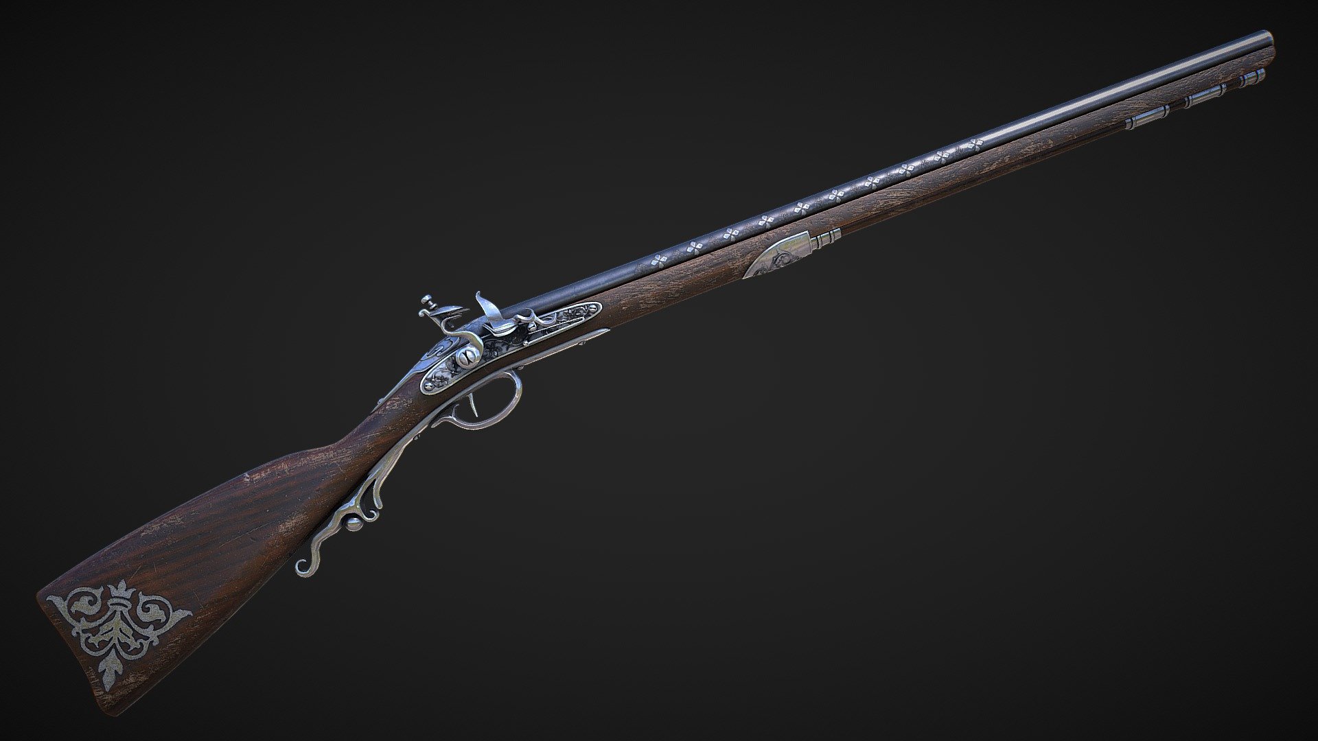 Flintlock Musket - 3D model by Nicu_Tepes_Vulpe [2feeabc] - Sketchfab
