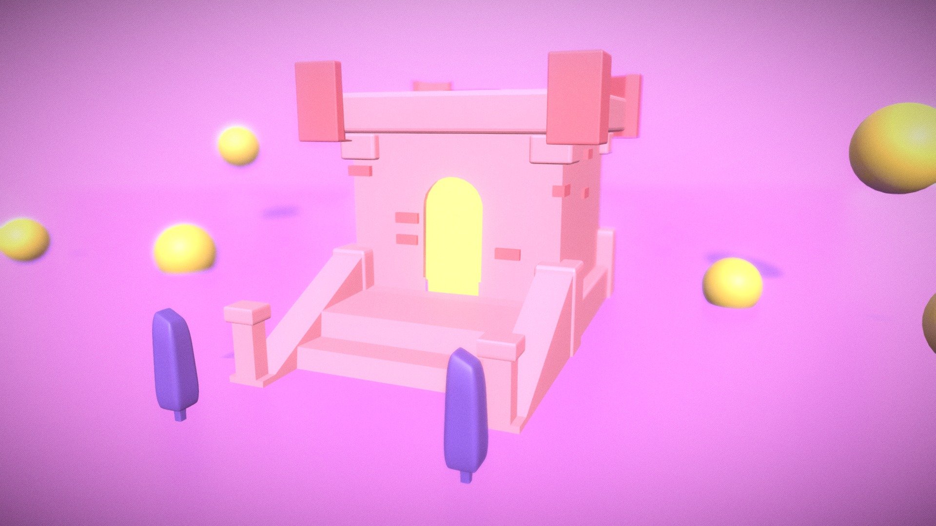 Low Poly Castle - Download Free 3D model by SAMPATH MJ ...