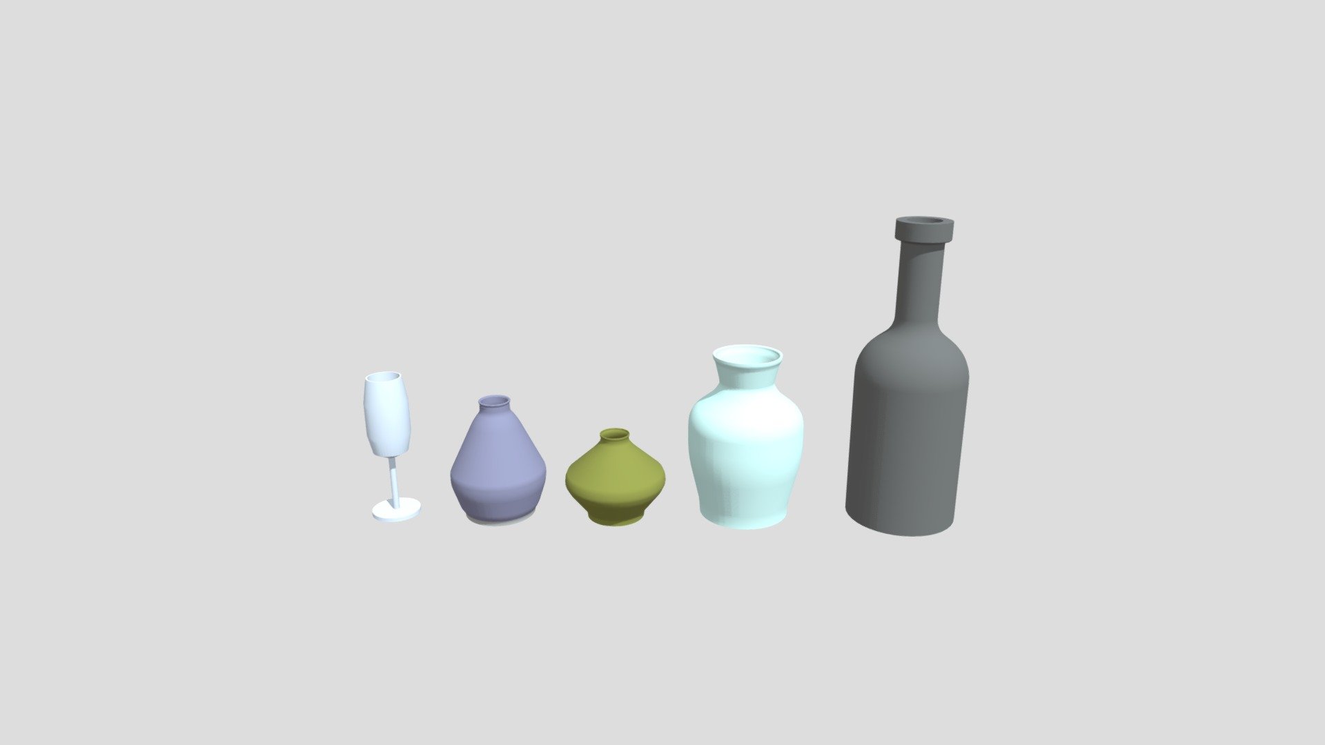 Vases - Low Poly 3D Model - 3D model by DiegoIniesta [2ff76b6] - Sketchfab