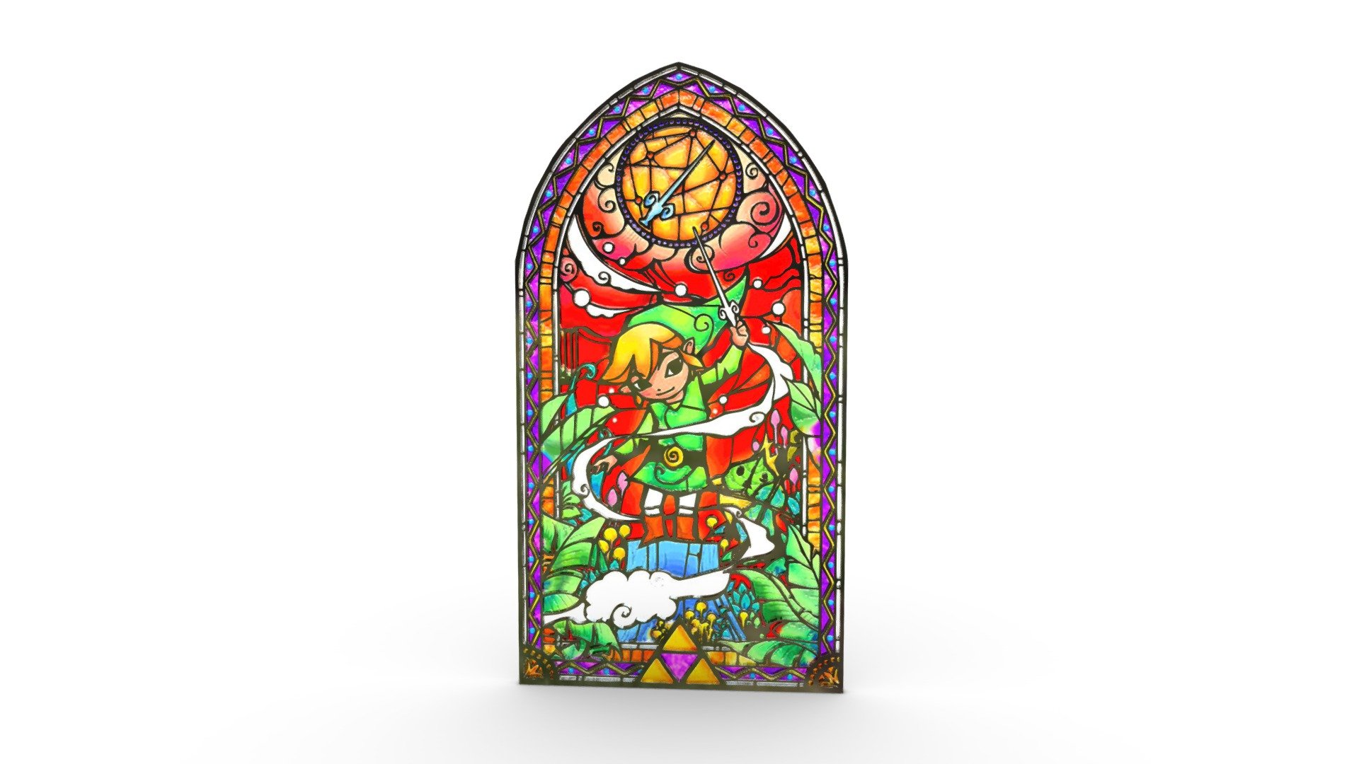 The legend of ZELDA - Link's Wand stained glass - 3D model by Frank ...