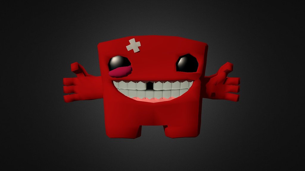 Super Meat Boy - 3D model by LeboeufH (Prof3d) (@leboeuf) [2ffb34d ...