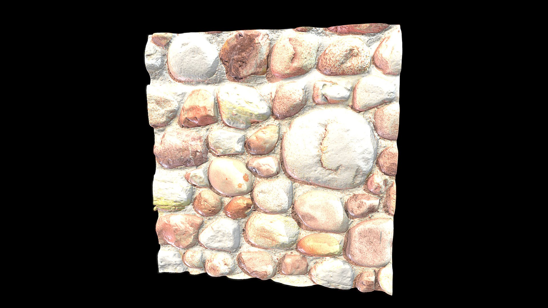 Como Park Streetcar Station Cobblestone Wall - Download Free 3D model ...