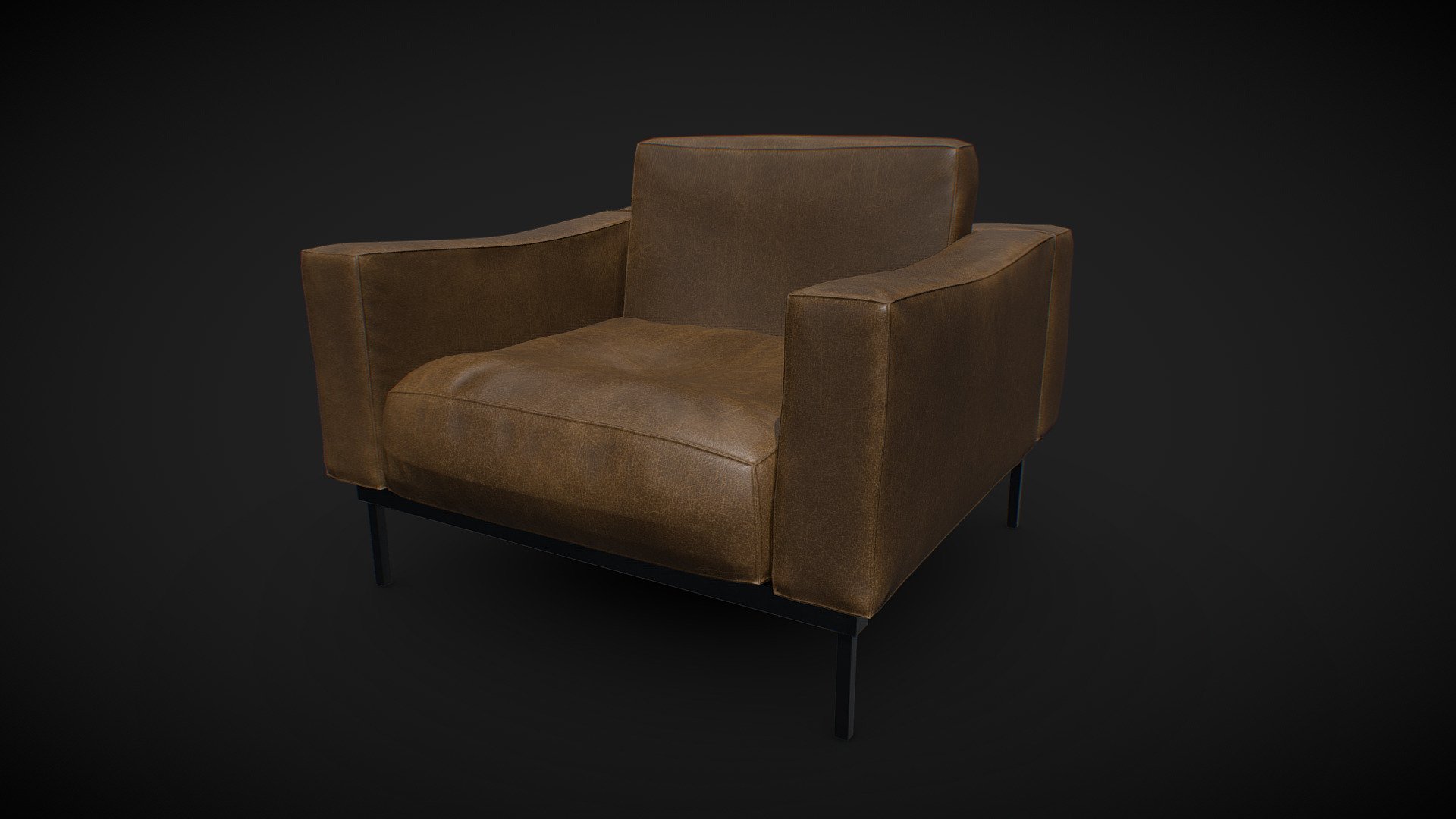 Armchair Leather Old - Buy Royalty Free 3D model by blenderbirb ...
