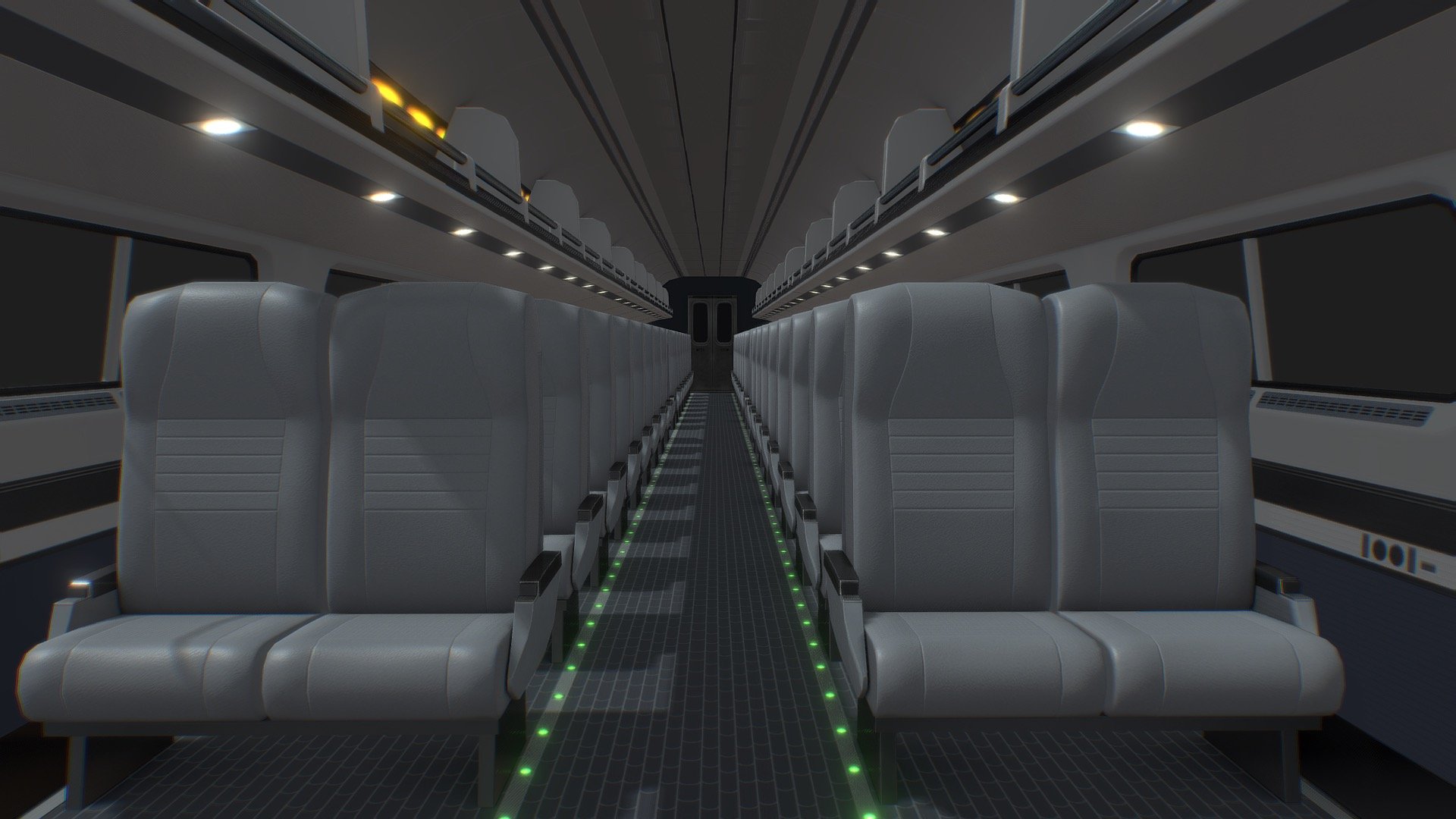 Amtrack's Amfleet Interior model - 3D model by gen_3d [2ffda81] - Sketchfab