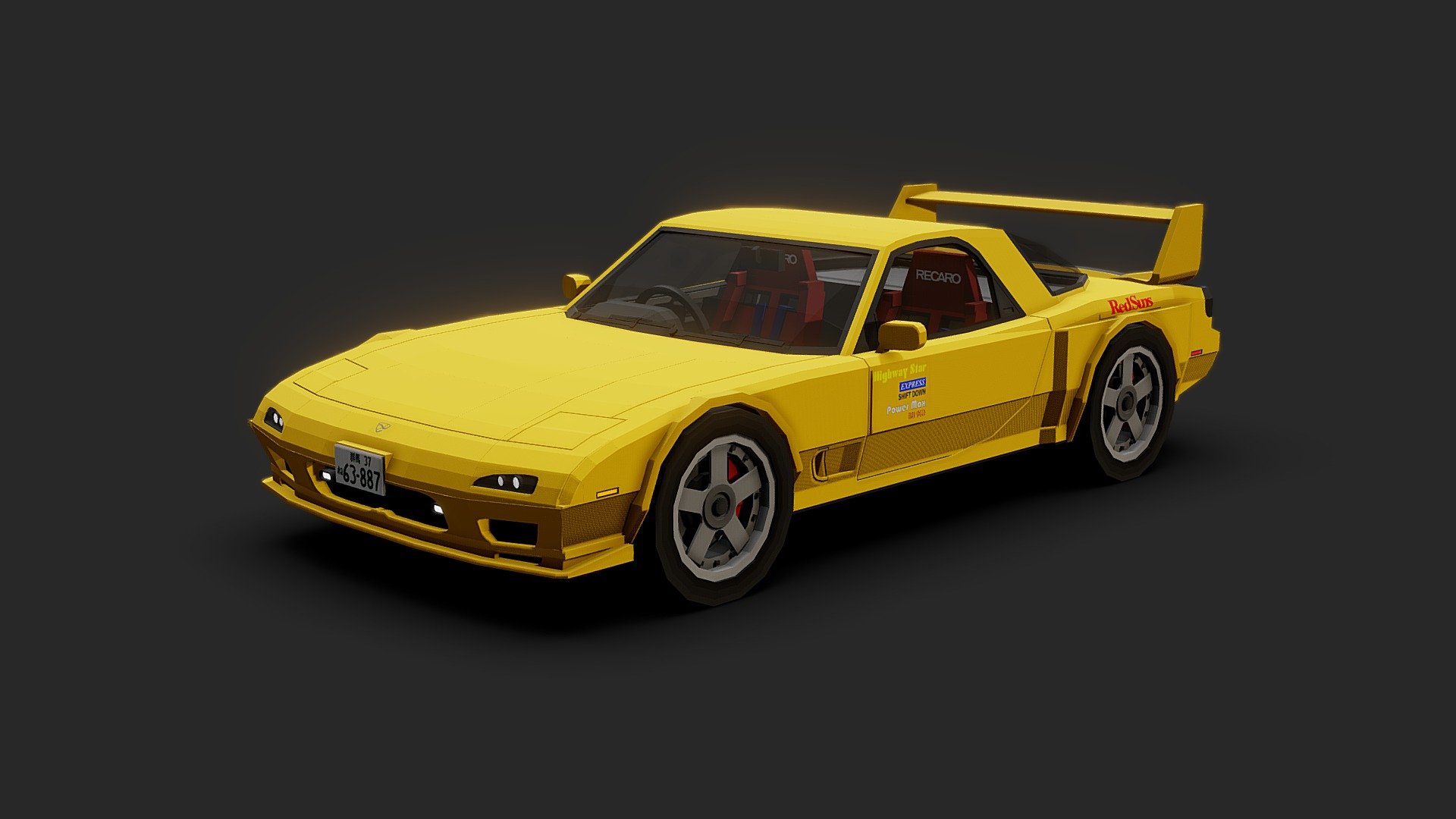 Mazda Efini RX7 FD3S (Keisuke) [Minecraft] - 3D model by ashminggu [300004f] - Sketchfab